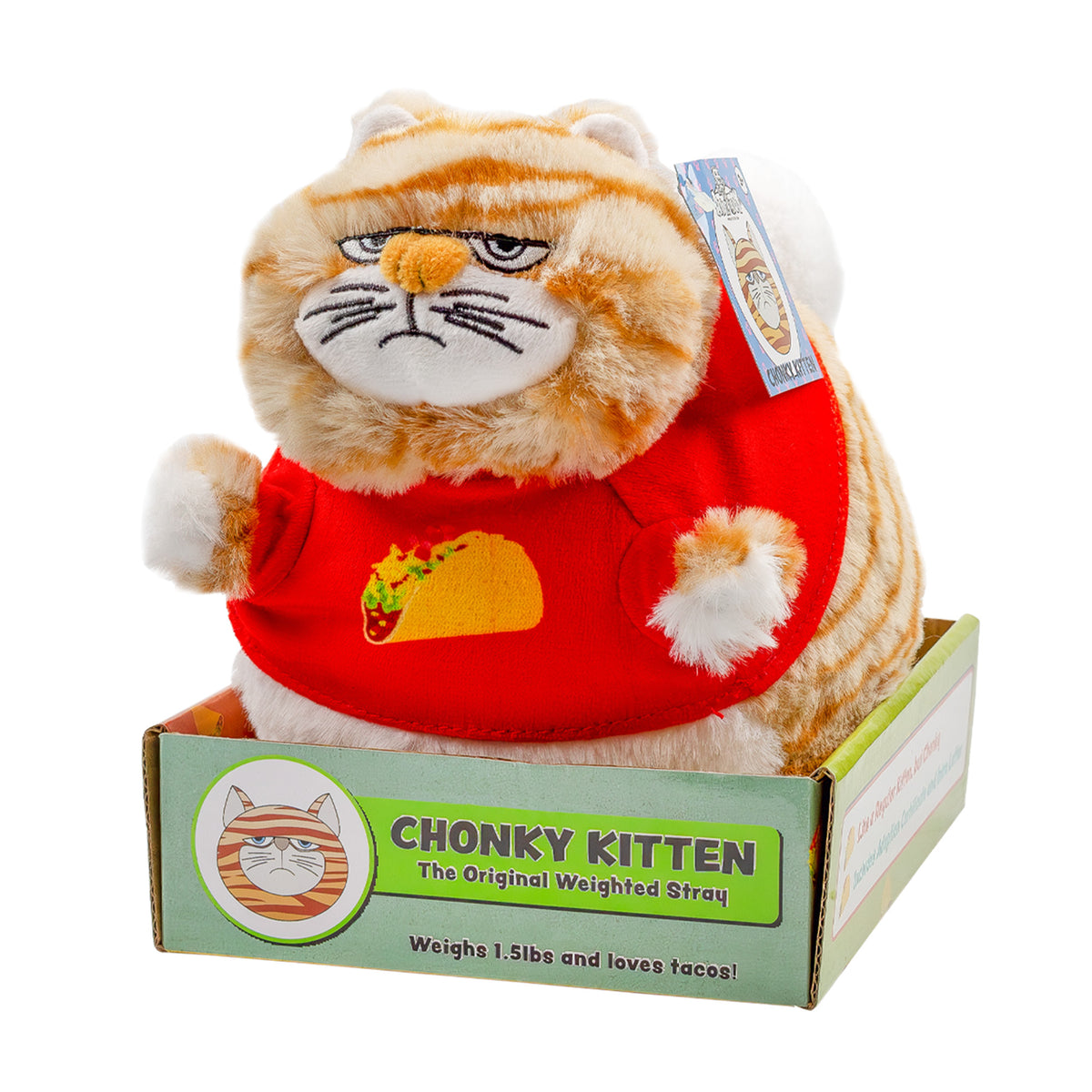 Attatoy Chonky Kitten Plush, Mini Fat Kitty Cat Stuffed Animal Toy ...
