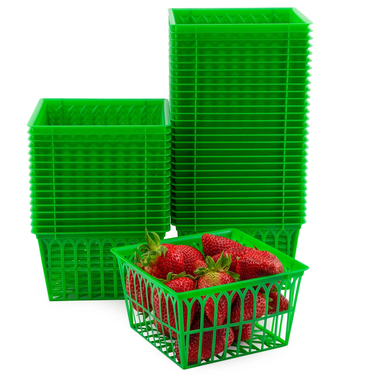Cornucopia Brands Plastic Berry Baskets, Berry Boxes w/ Open-Weave ...