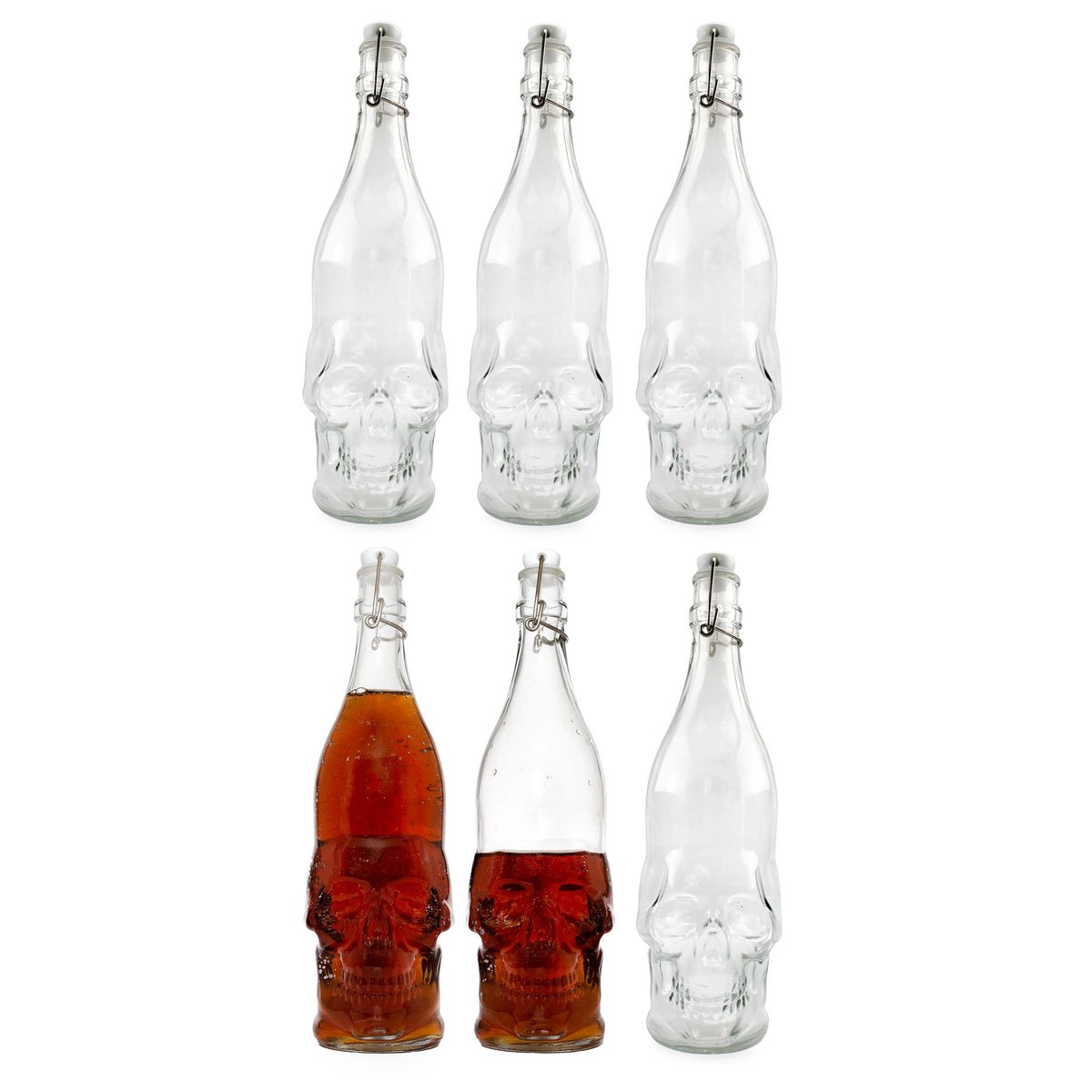 Cornucopia Skull Shaped Beer Bottles; Empty Quart-Size Bottles from ...